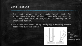 Welding — arc stud welding of metallic | PPTX
