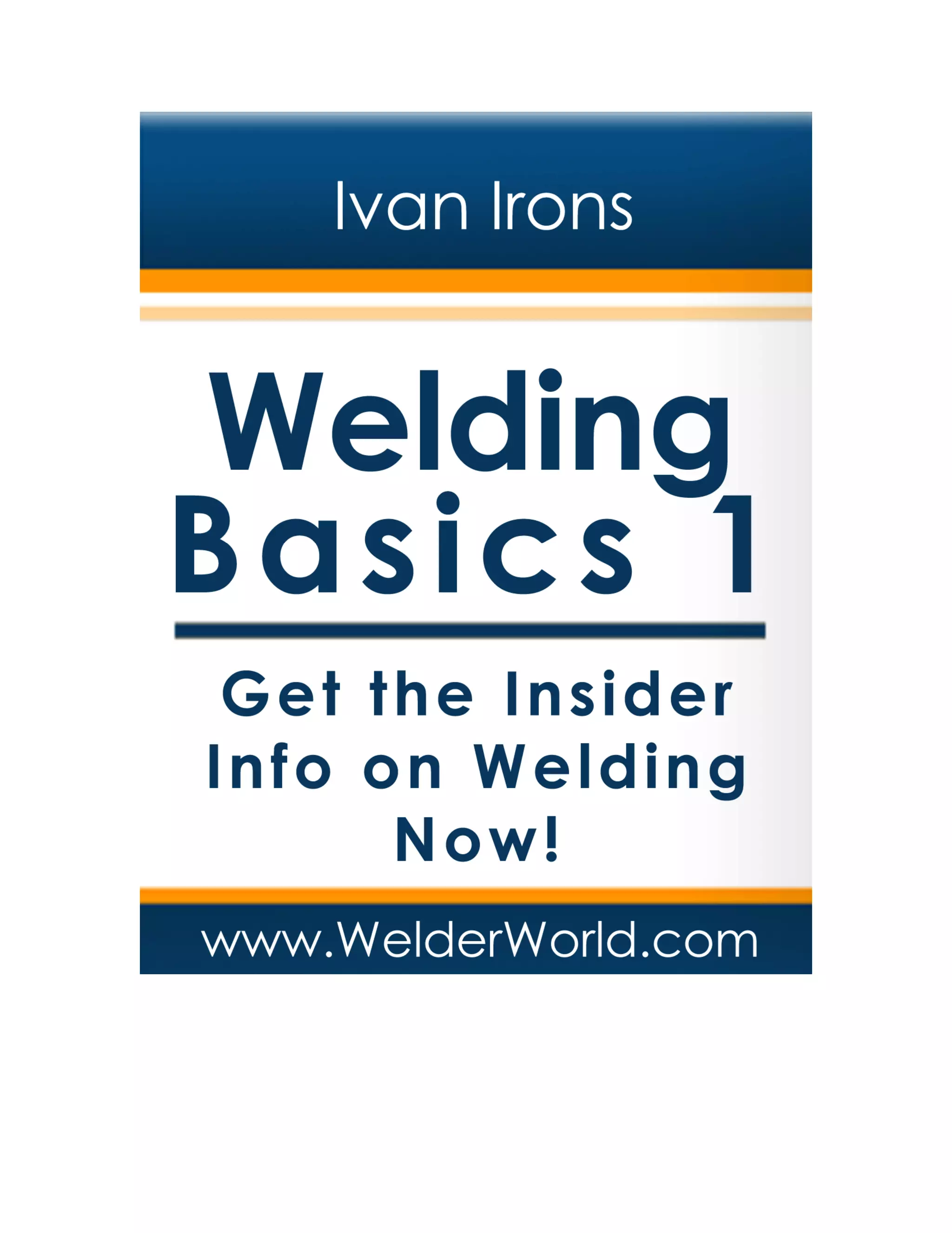 Welding basics Handbook | PDF