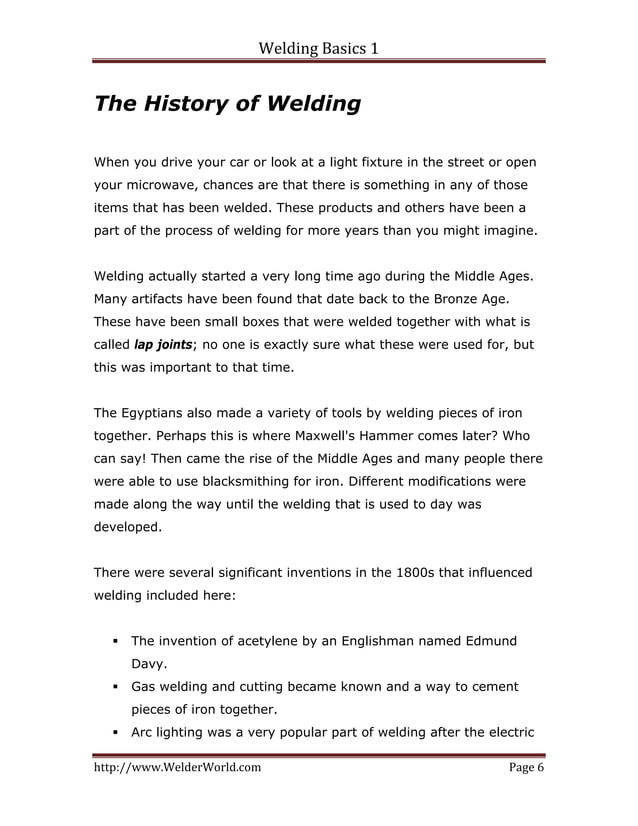 Welding basics Handbook | PDF