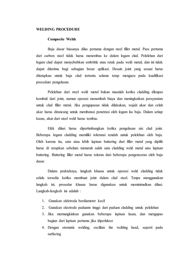 Welding clad steel | DOCX