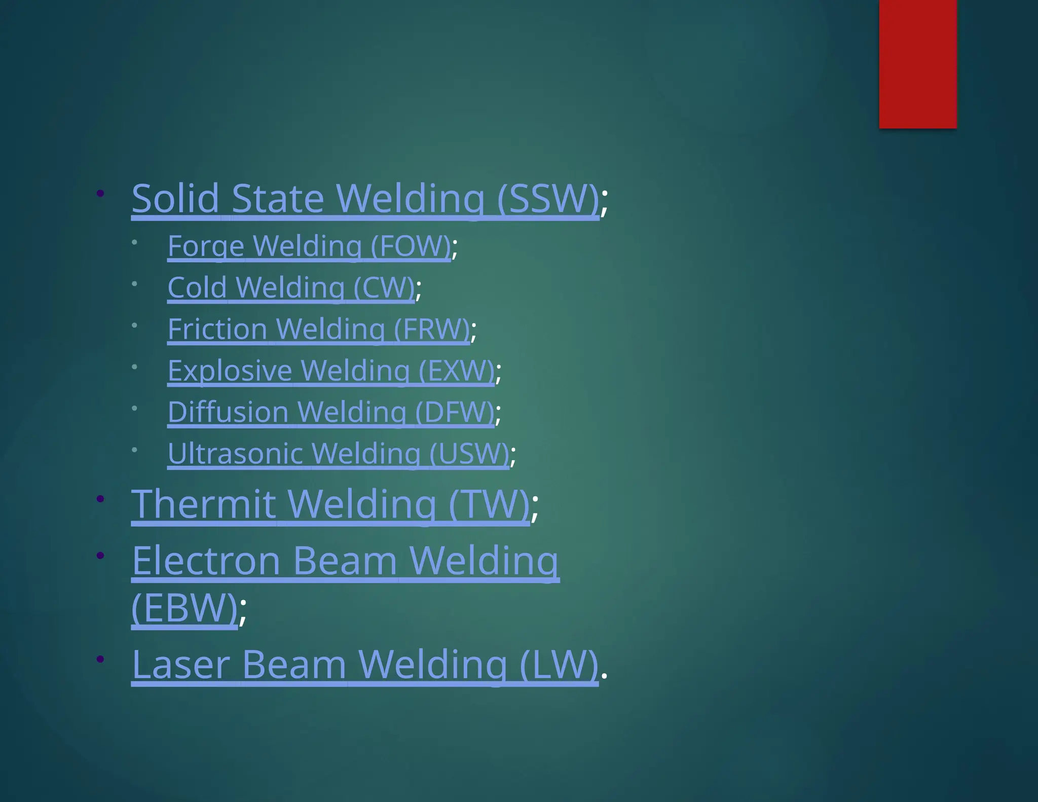 welding classifications the process of joining two metal pieces as a ...