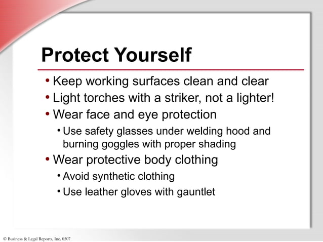 Welding, cutting and brazing | PPT | First Aid | Injuries