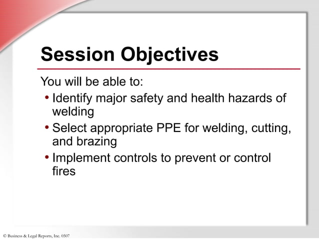 Welding, cutting and brazing | PPT | First Aid | Injuries
