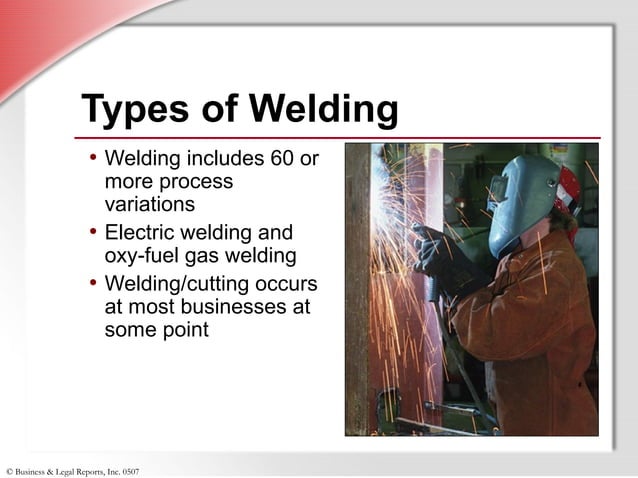 Welding, cutting and brazing | PPT | First Aid | Injuries