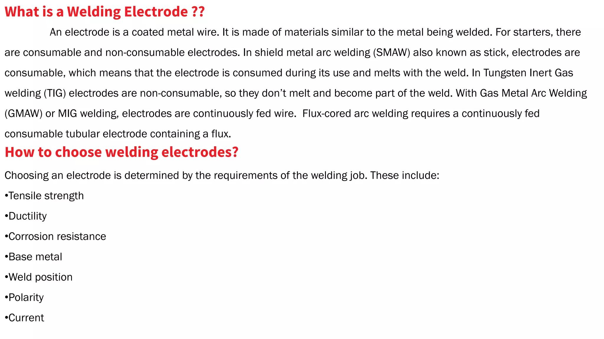 Welding electrodes Classification & baking | PDF