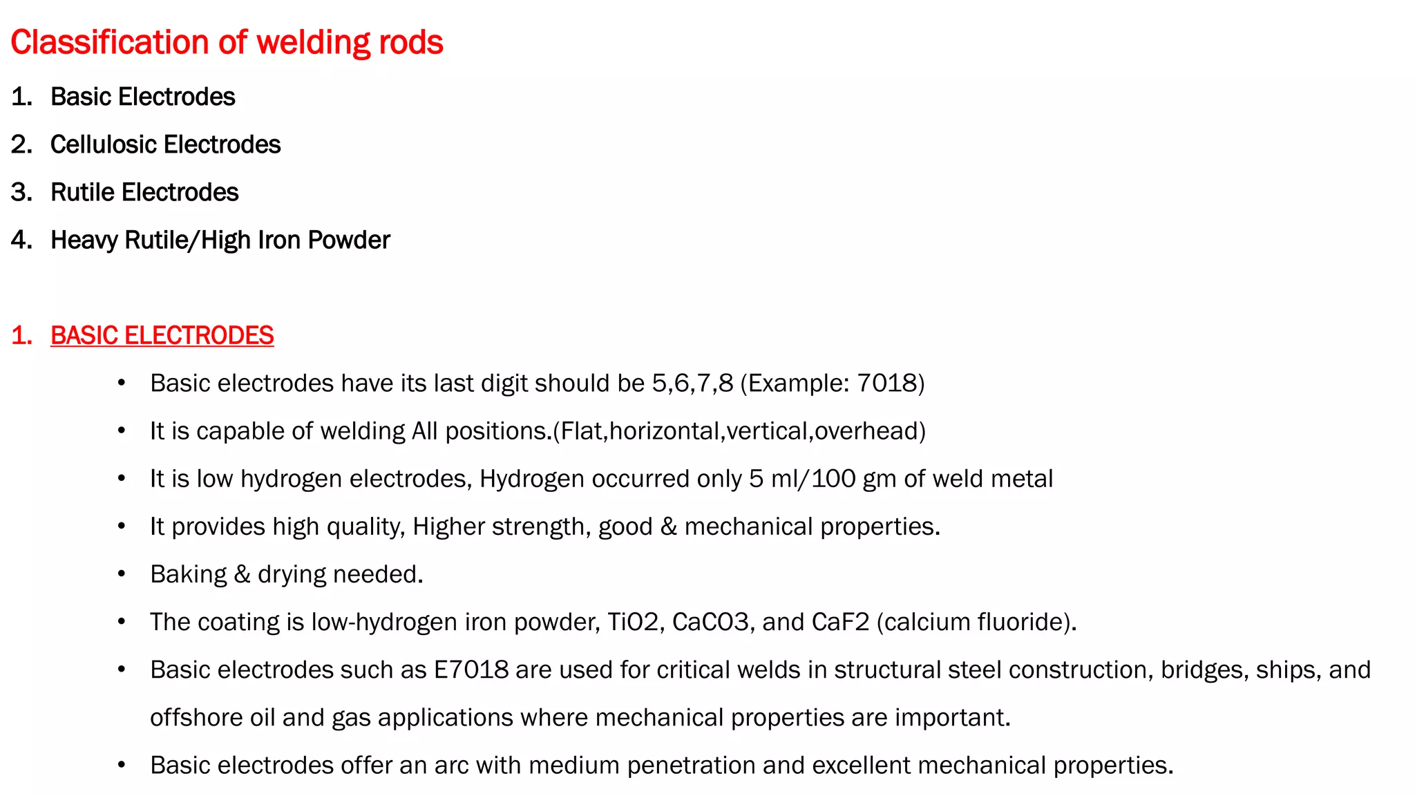 Welding electrodes Classification & baking | PDF