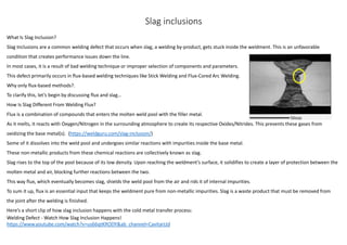 Welding Imperfections & Materials Inspection | PDF