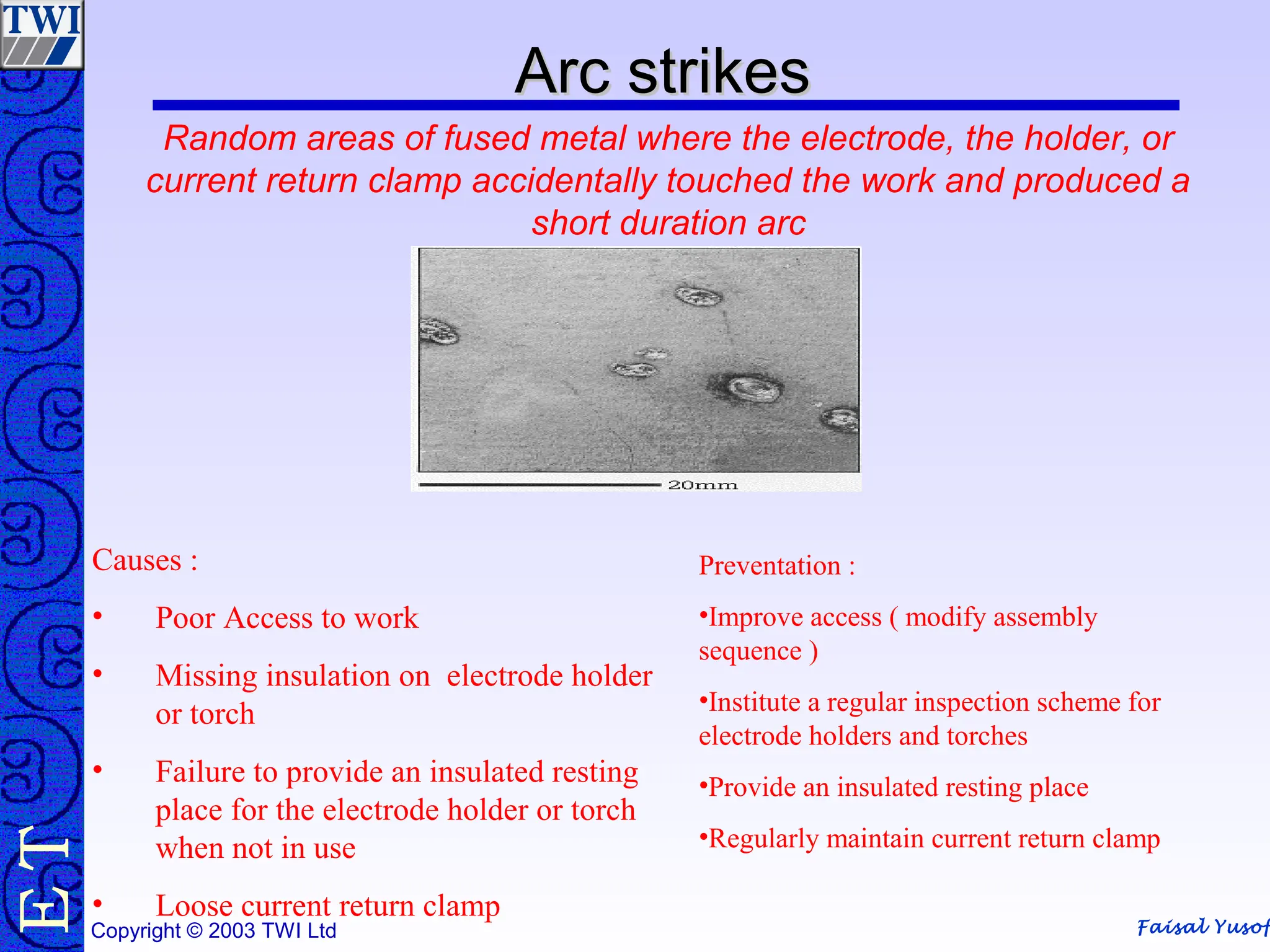 Welding Inspection Defects and Repairs WIS5 | PDF