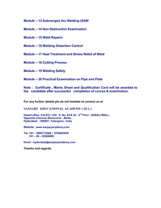 Welding inspector course | PDF