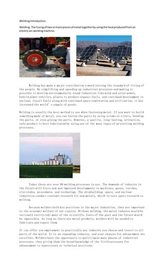 Welding introduction | PDF