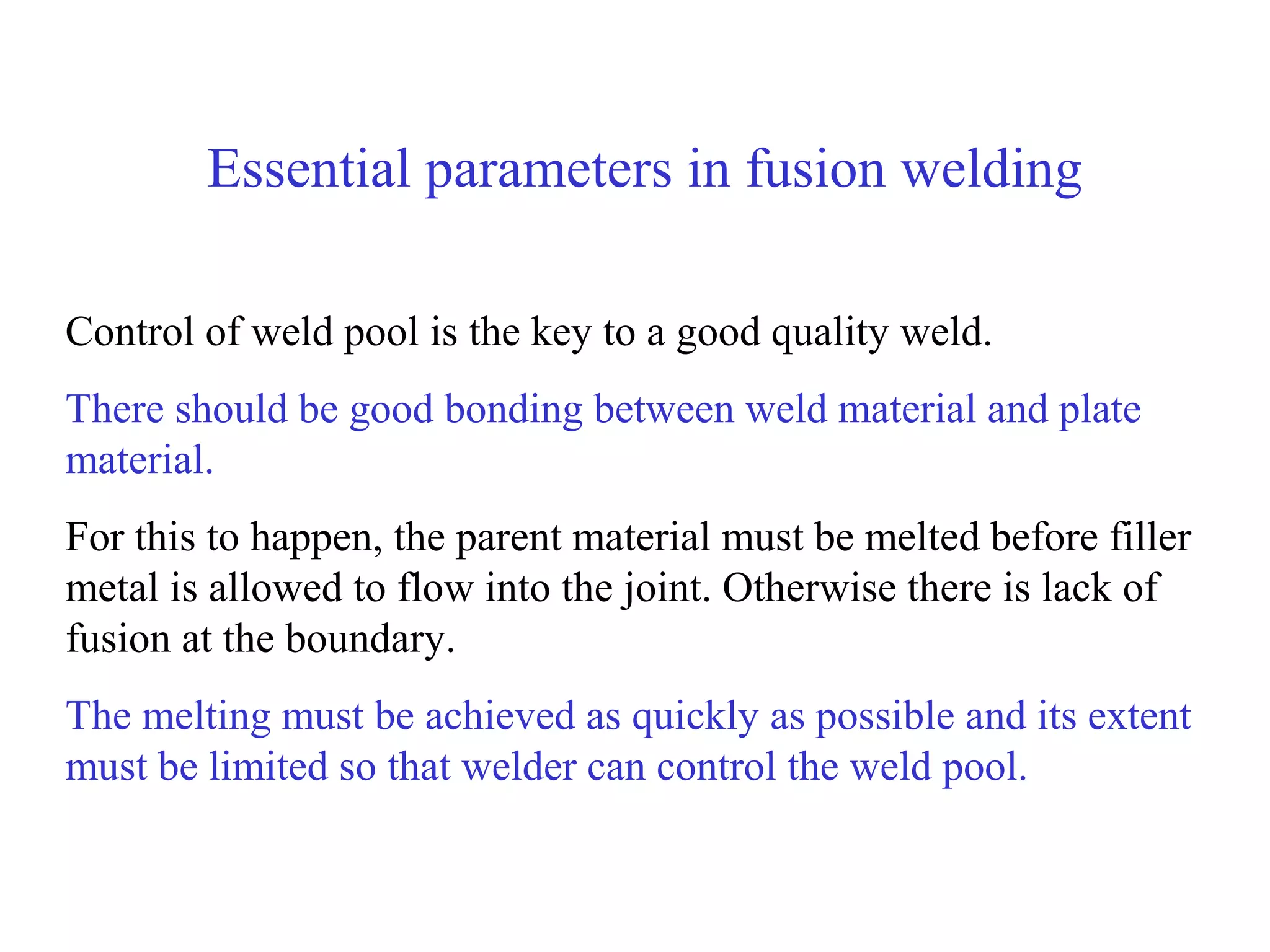 Fusion Welding Parameters | PPT