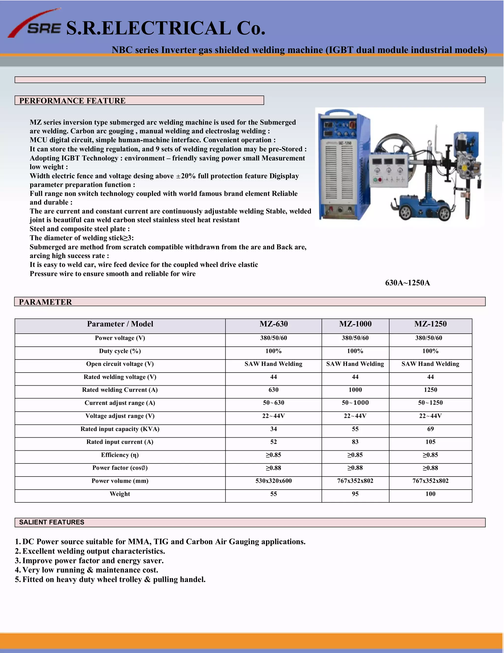 SRE Welding machine catalog | PDF