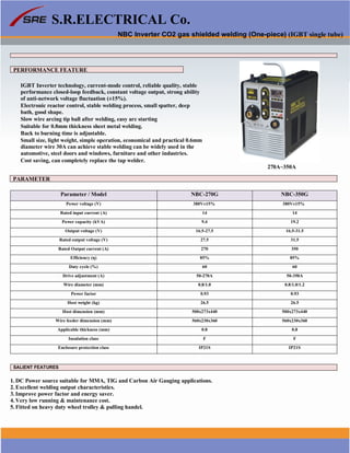SRE Welding machine catalog | PDF