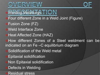 Welding metallurgy | PPTX