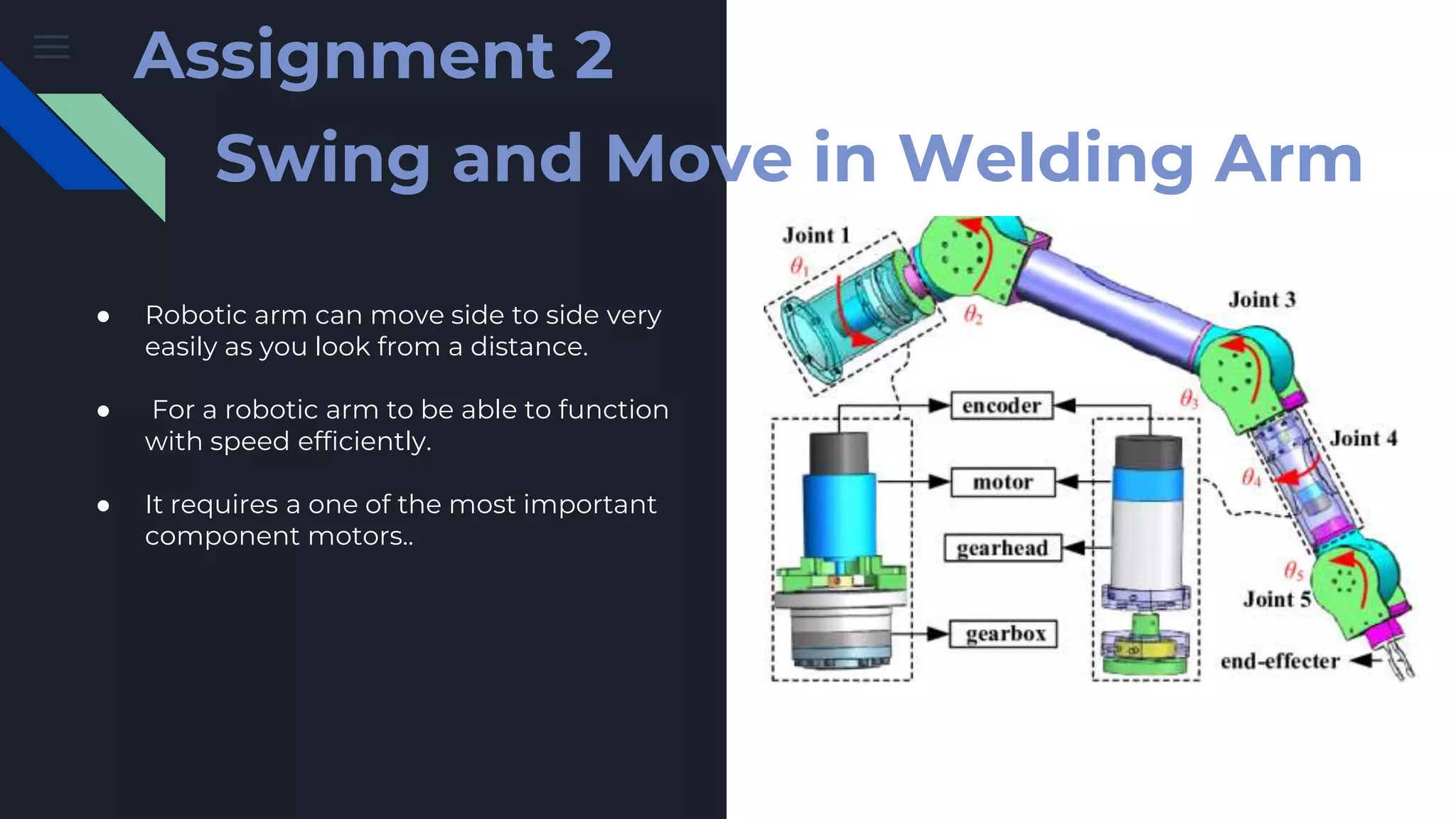 Weldingn Arm Robot Prototyping with one component(motor) presentation.pptx