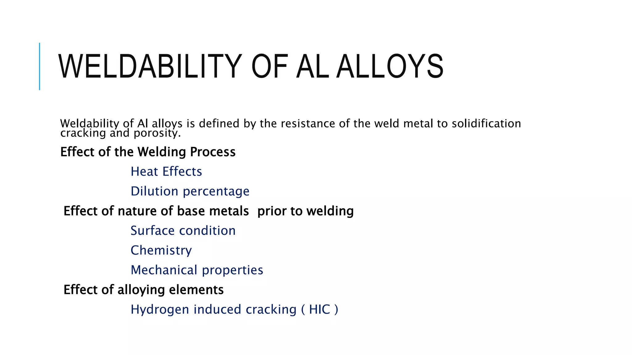Welding of aluminum alloys | PPTX