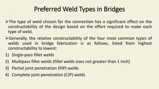 Welding of steel bridges | PPTX | Geology | Science