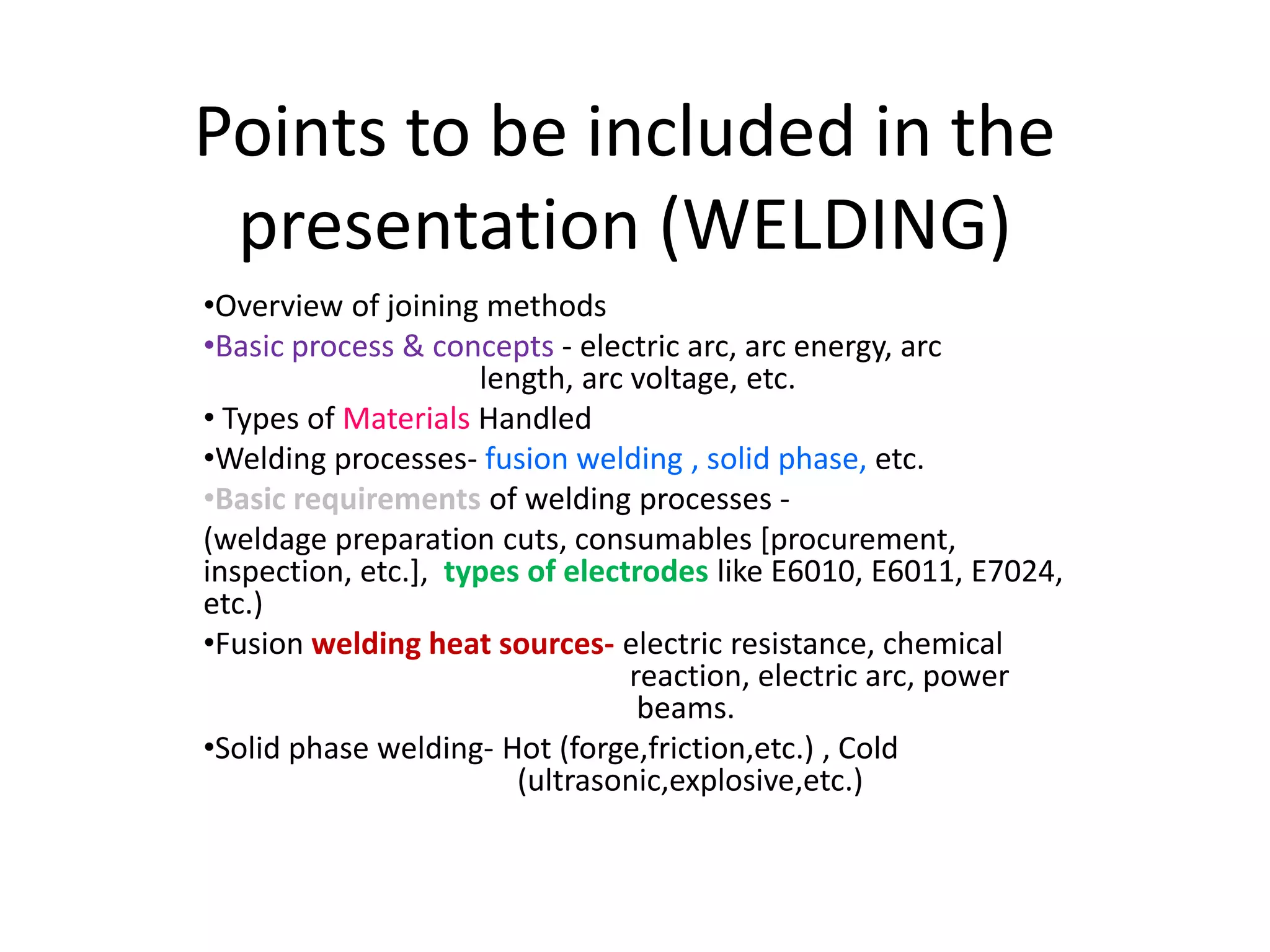 Welding points | PPTX