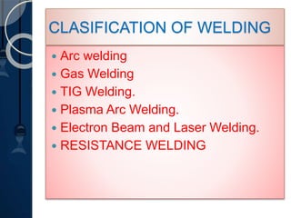 Welding power point presentation | PPTX