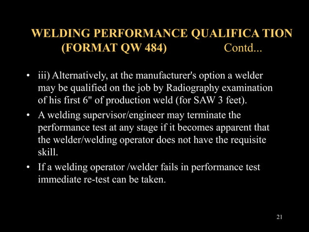 WELDING PROCEDURES and WELDERS QUALIFICATION .ppt