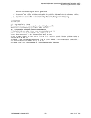 Welding Process for the training purposes | PDF