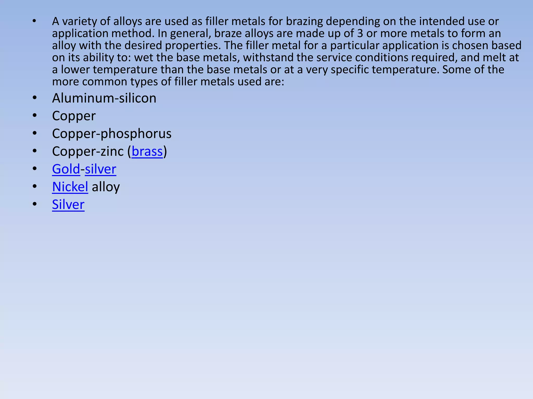Welding processes-Brazing & Soldering | PPTX