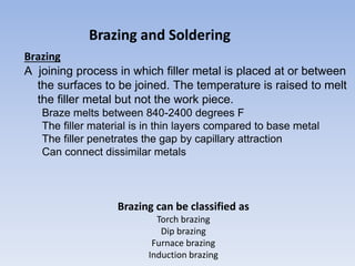 Welding processes-Brazing & Soldering | PPTX
