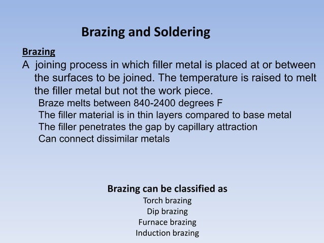 Welding processes-Brazing & Soldering | PPT