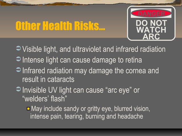 Welding safety hazard | PPT | Lung and Respiratory Health | Diseases ...
