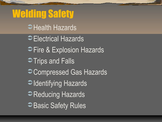 Welding safety hazard | PPT | Lung and Respiratory Health | Diseases ...