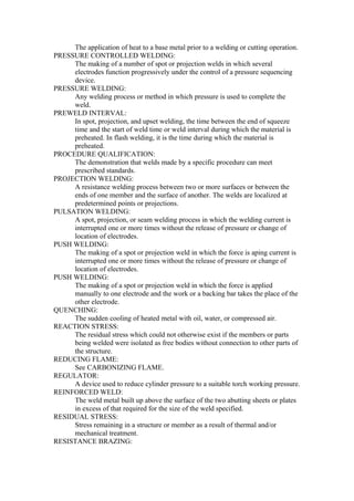 Welding theory & application definitions | DOC