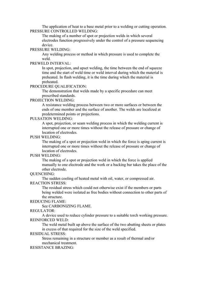 Welding theory & application definitions | DOC