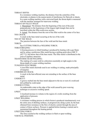 Welding theory & application definitions | DOC