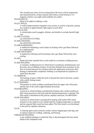 Welding theory & application definitions | DOC