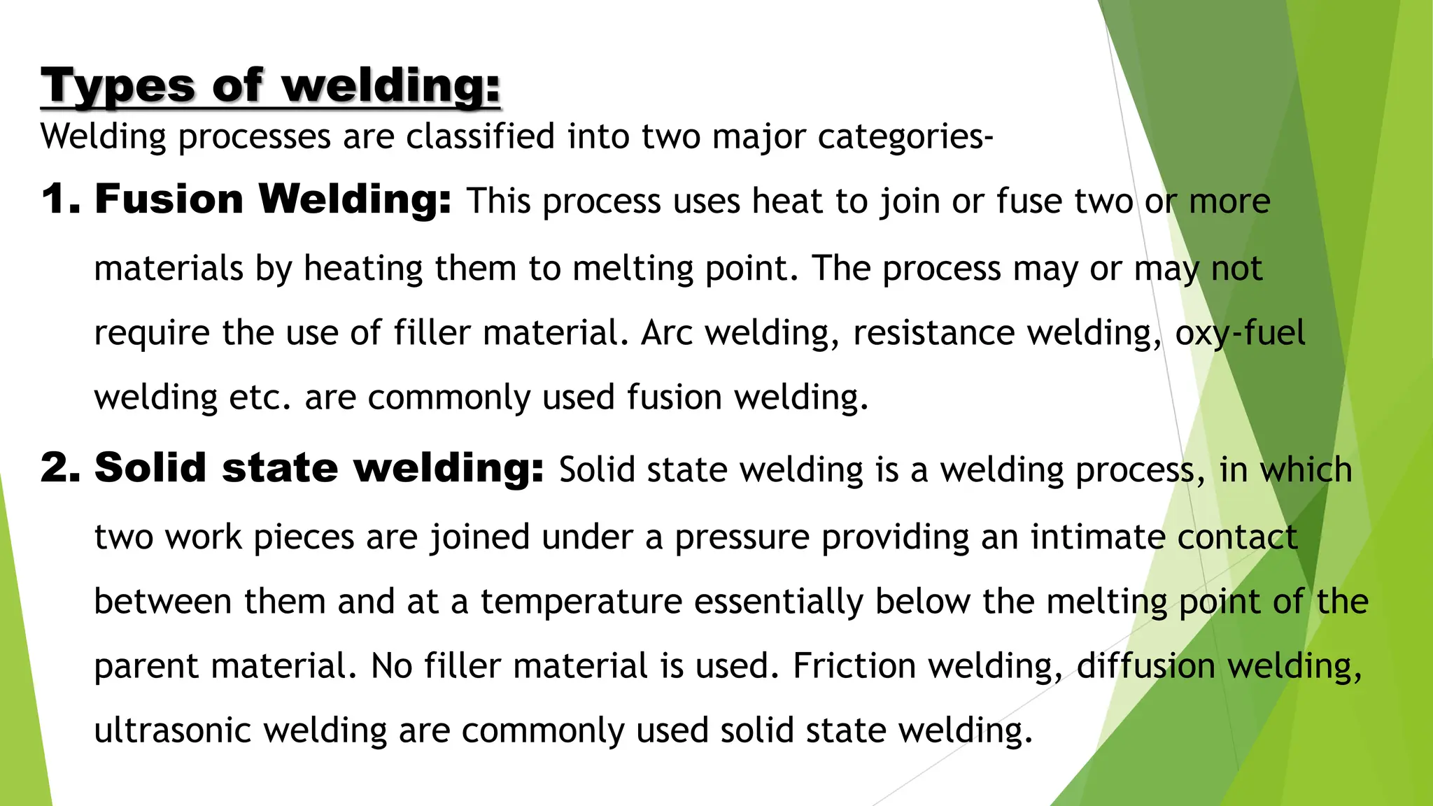 WELDING and its types for mechanical electrical | PPTX