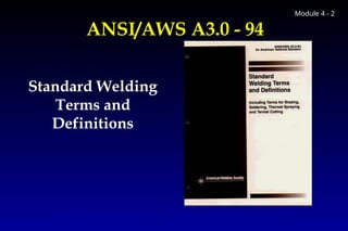 Module 4 :Weld Joint Geometry/welding and NDE symbols | PPTX