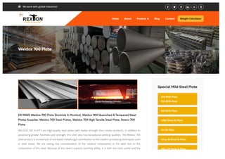 Weldox 700 Tempered Plate, Weldox 700 Quenched Steel Sheet Supplier | PPT