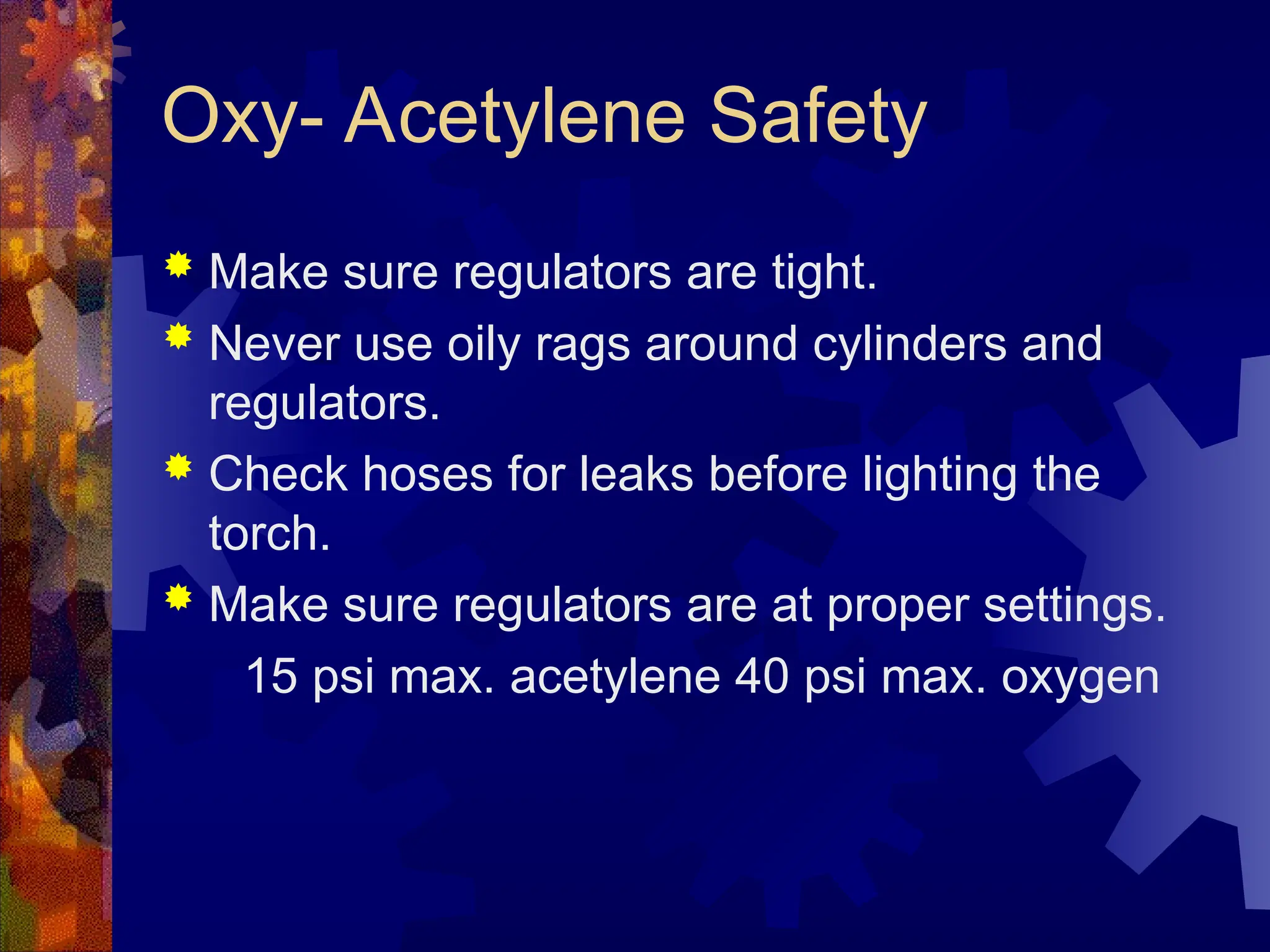 weldoxy pre cautions for oxy acetylene welding at work place.ppt