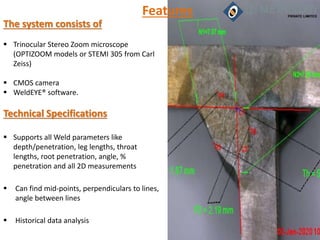 Weld penetration measurement system | PPTX
