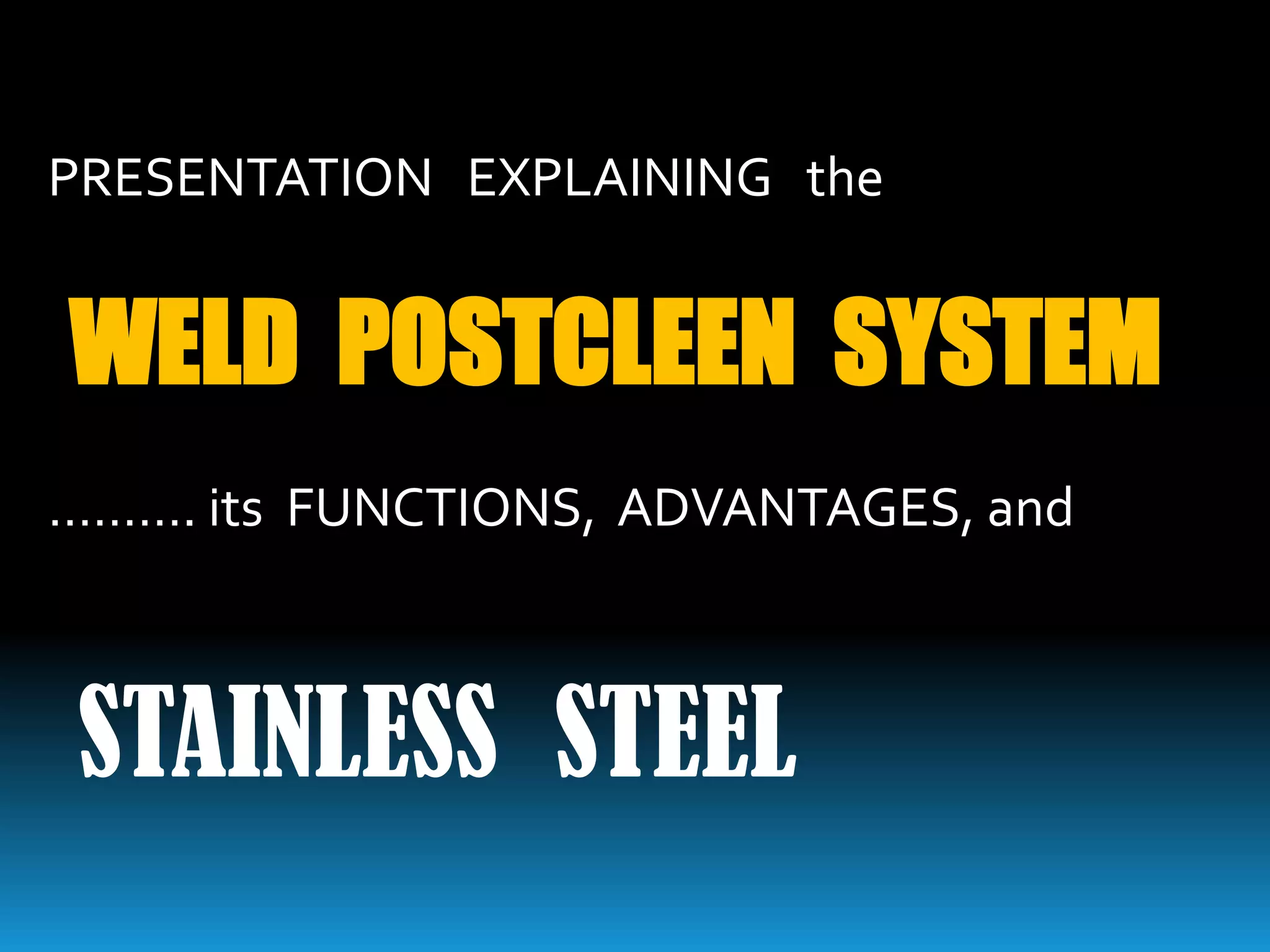 Weld Cleaning Solutions | PDF