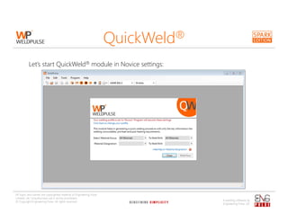 WeldPulse - Welding Software Spark Edition Guide | PDF