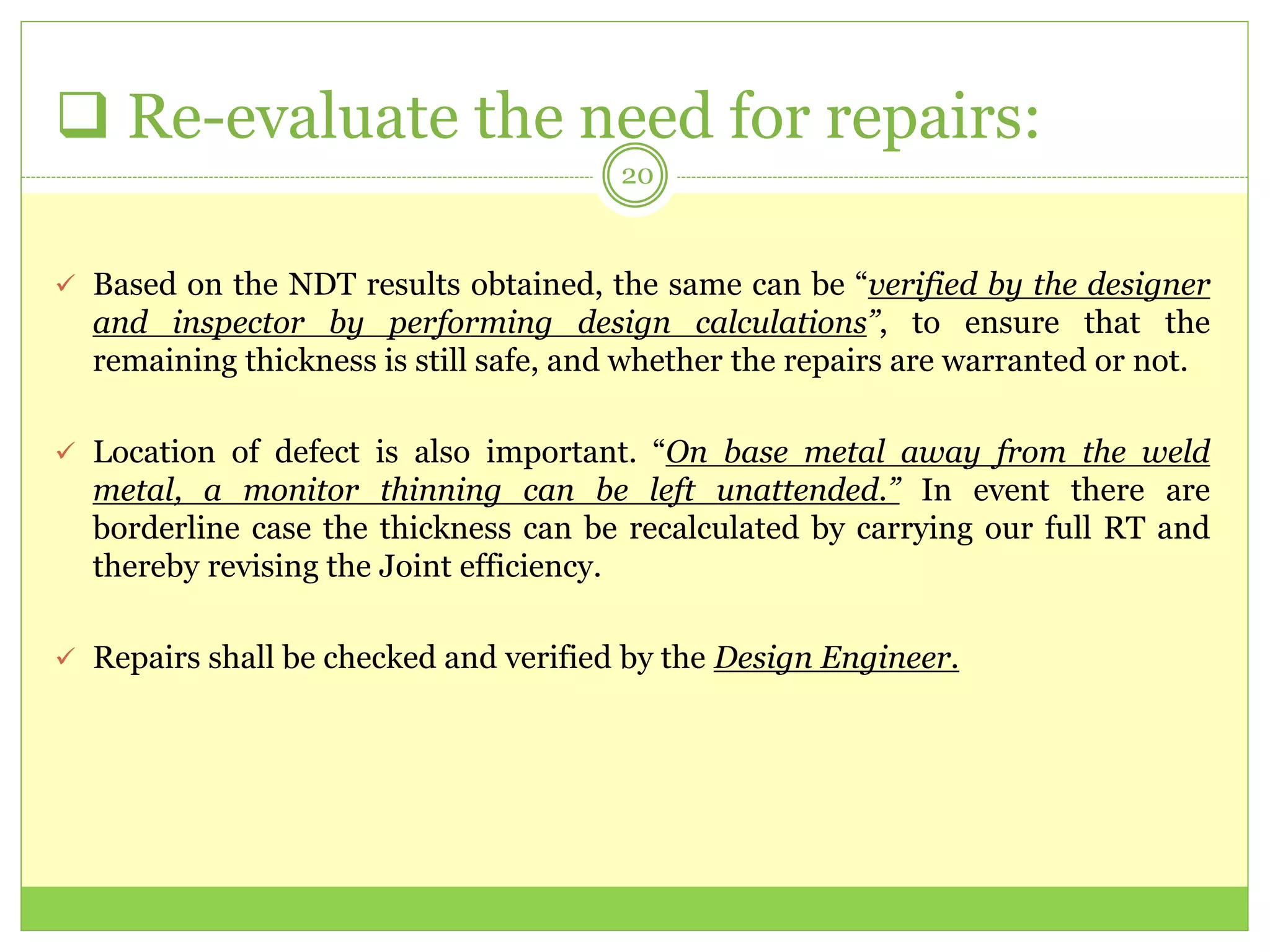 Weld repair raghav | PPTX
