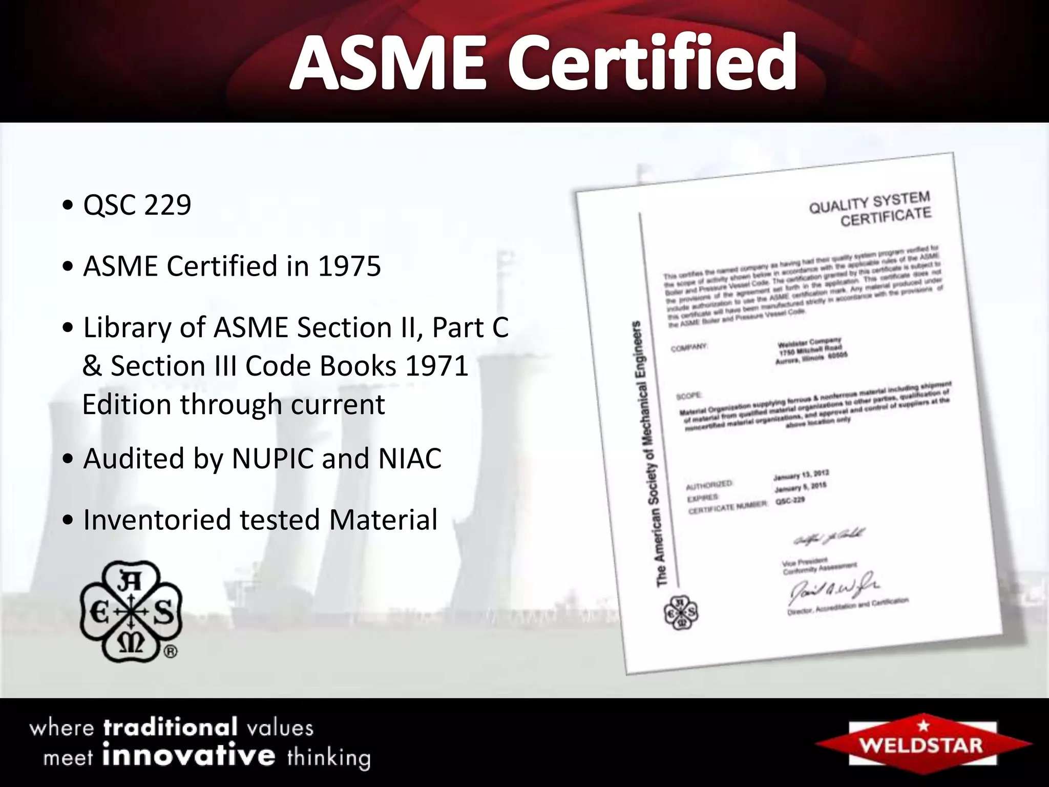 Weldstar presentation nuclear (slideshare) | PPTX