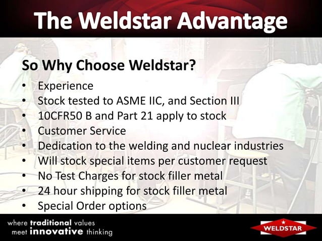 Weldstar presentation nuclear (slideshare) | PPT | Free Download