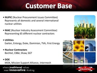 Weldstar presentation nuclear (slideshare) | PPTX