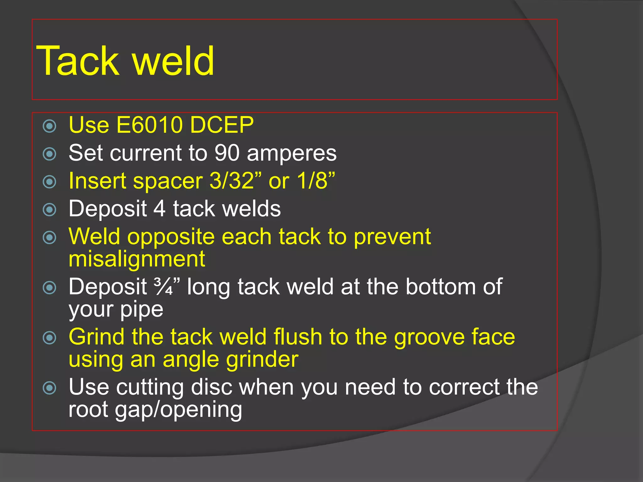 Tips: Weld steel pipe in 6G using smaw | PPTX