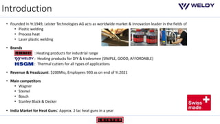 Weldy Industrial Hot Air Guns- Got to Market for India.pptx | Sales | Business