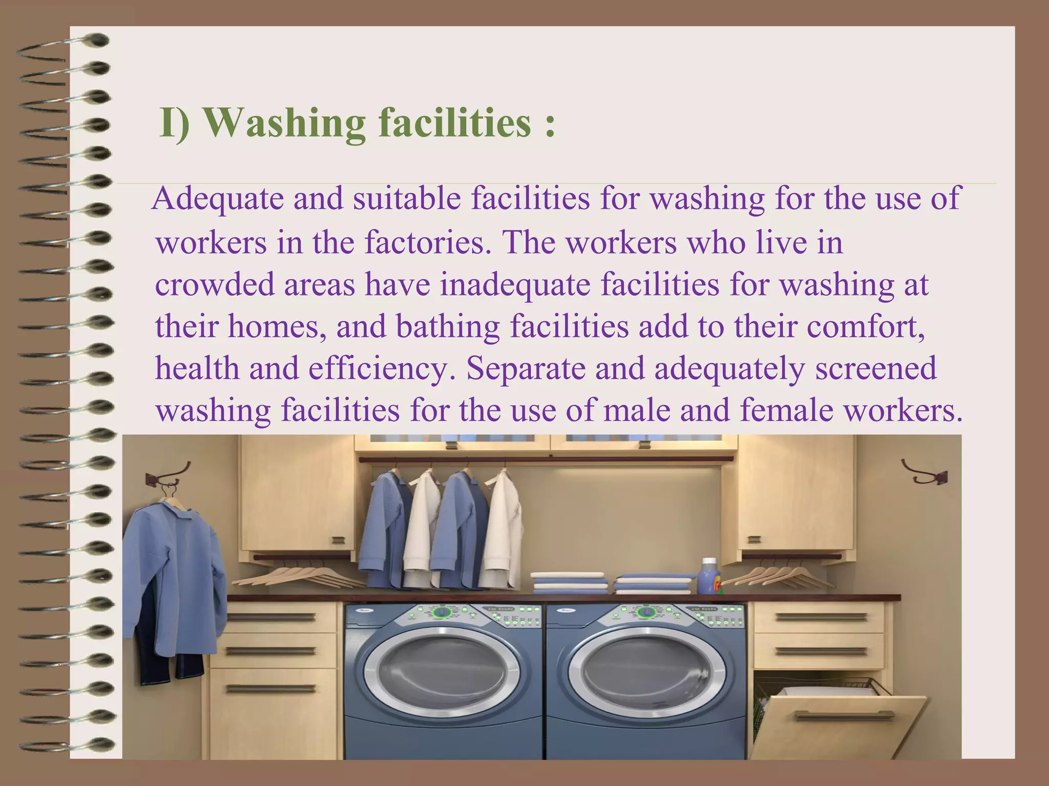 Welfare Measures of Factory Act,1948 | ODP
