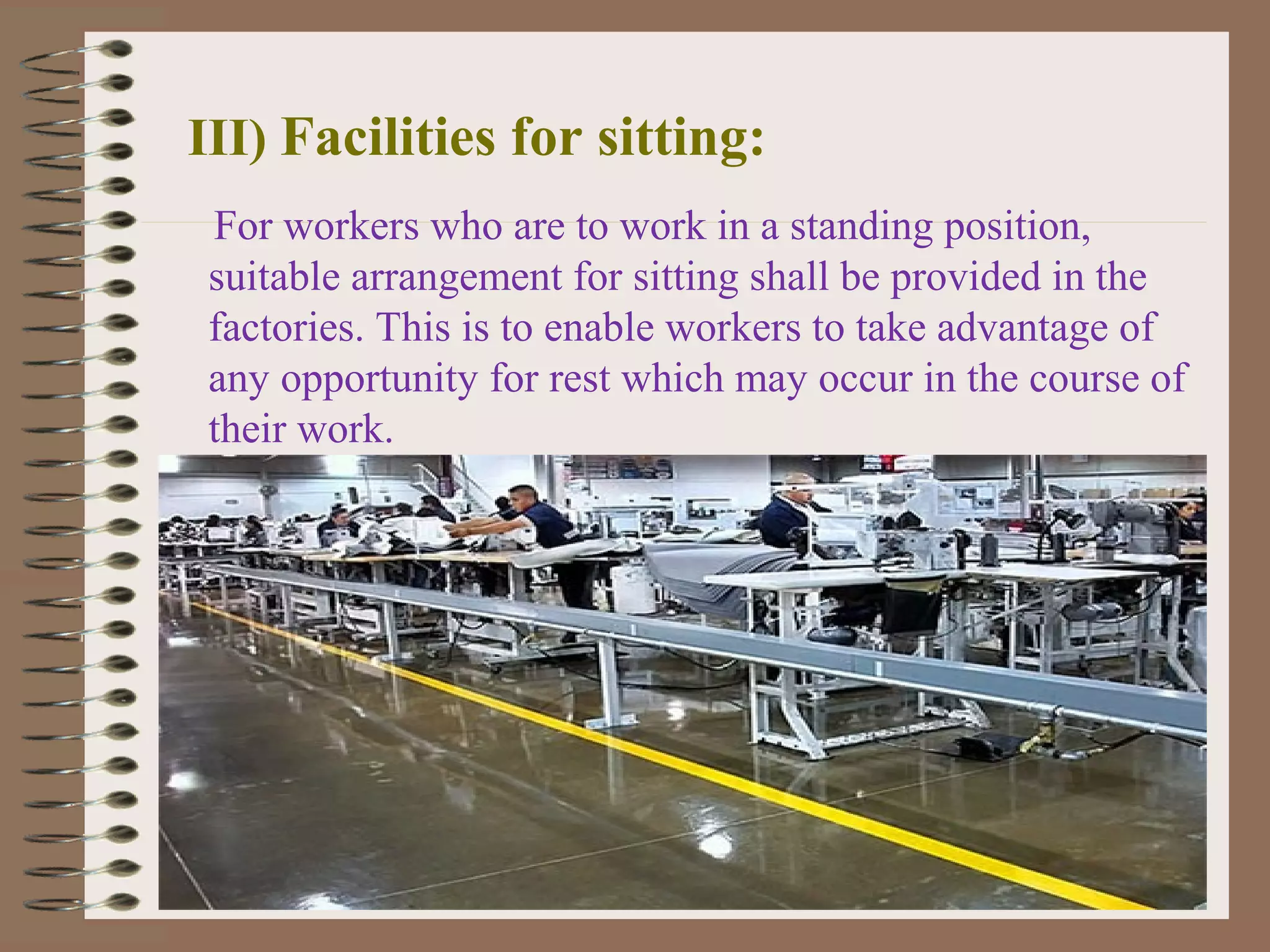 Welfare Measures of Factory Act,1948 | ODP