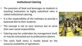 Welfare catering | PPTX